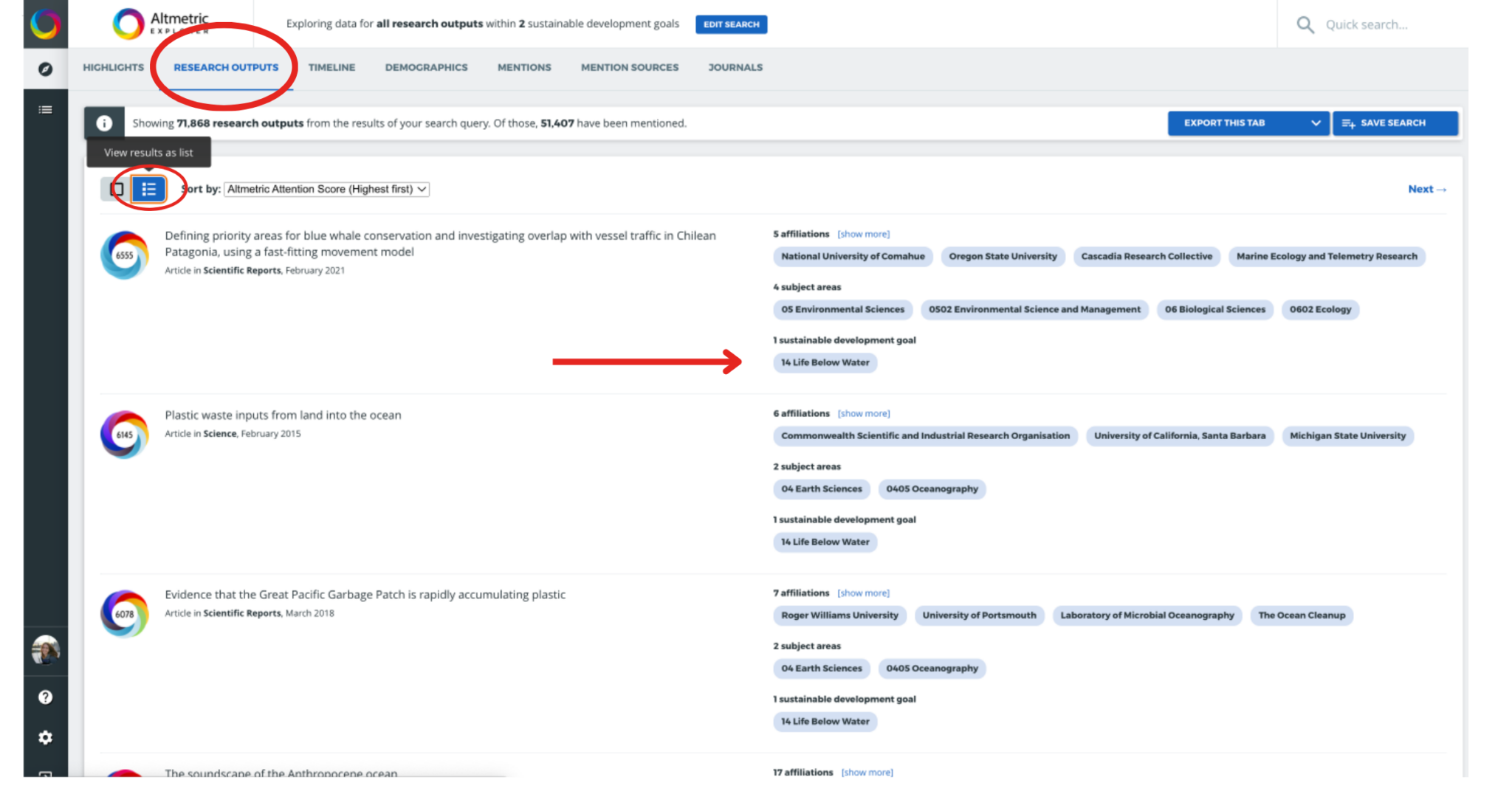 How to: Using the Sustainable Development Goals search filter in ...