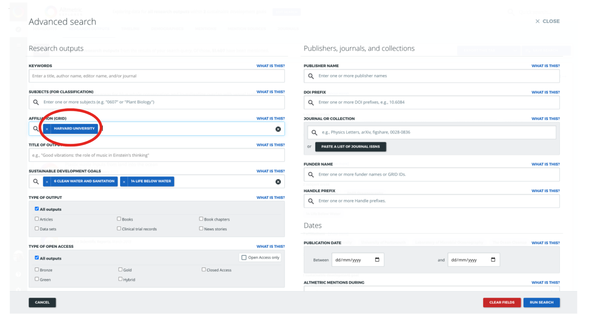How to: Using the Sustainable Development Goals search filter in ...